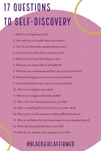 17 Questions to Self Discovery: Using Your Quarantine Time to Build ...