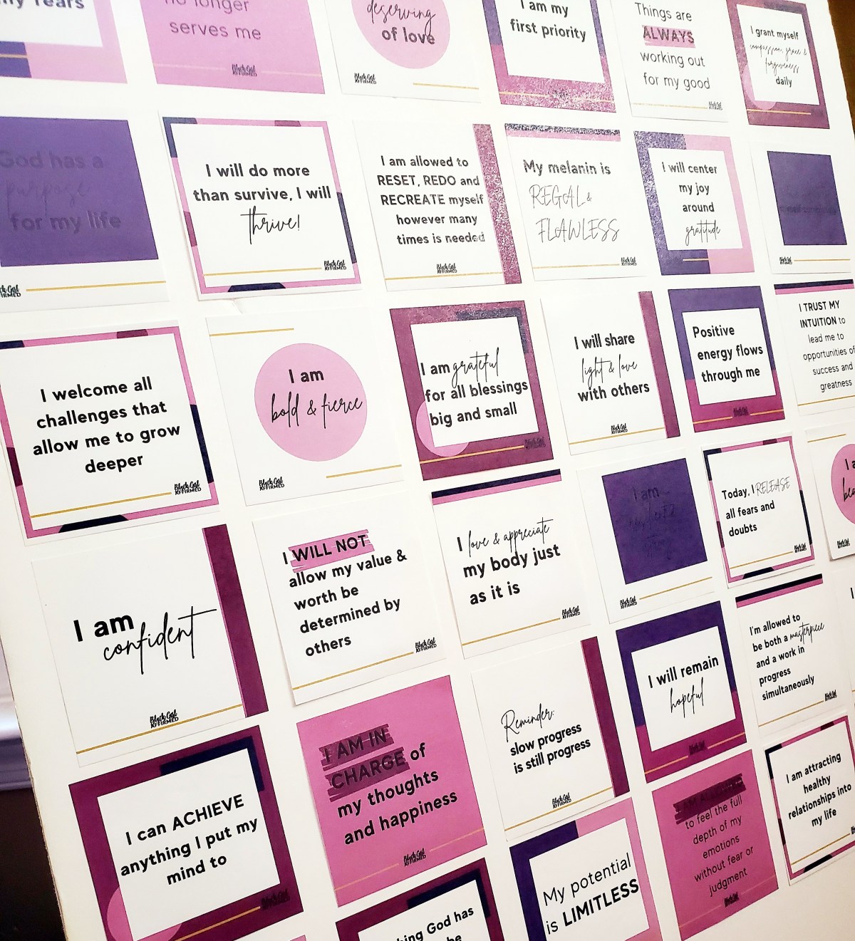 “Black Girl Affirmed” Sticky Note Affirmations – Black Girl Affirmed